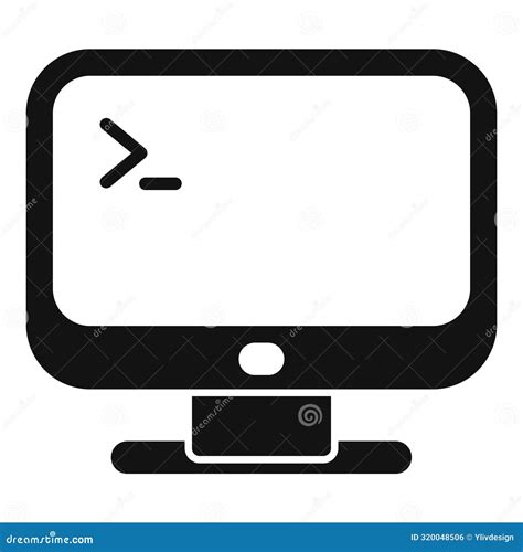 Minimalist Command Line Interface Icon Stock Vector Illustration Of
