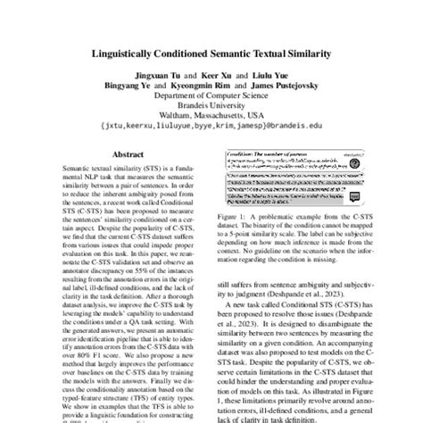 linguistically conditioned semantic textual similarity acl anthology