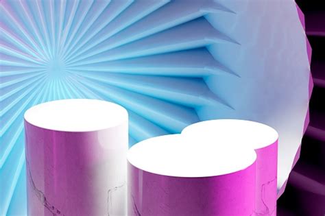 트리플 미래 실린더 핑크 모양의 제품 프리젠 테이션 네온 조명 디지털 마케팅 템플릿 0명에 대한 스톡 사진 및 기타 이미지 0명 3차원 형태 건설 산업 Istock