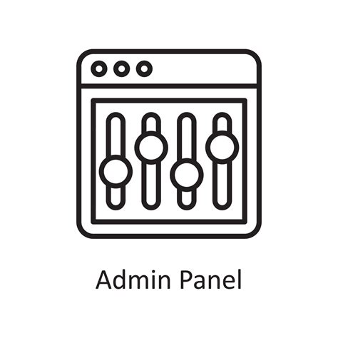 Admin Panel Vector Outline Icon Design Illustration Design And Development Symbol On White
