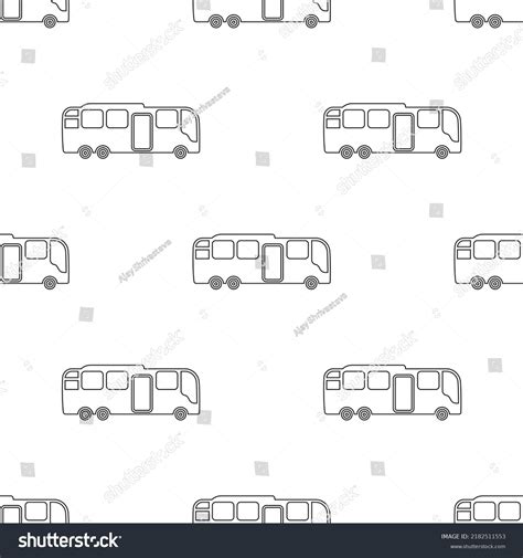Bus Icon Seamless Pattern Automobile Vehicle Stock Vector Royalty Free Shutterstock