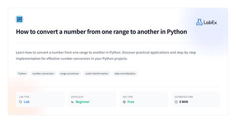 How To Convert A Number From One Range To Another In Python Labex