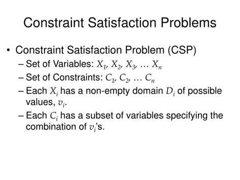 Ppt Constraint Satisfaction Problems Powerpoint Presentation Free