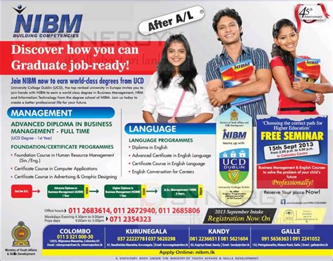 Nibm Diploma Programme September 2013 Intakes Synergyy