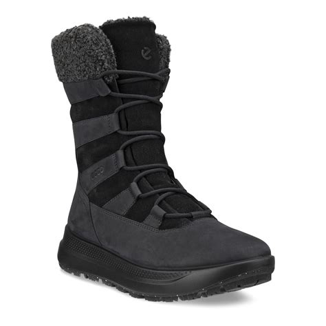 Ecco Solice Womens Nubuck Waterproof Boot Black