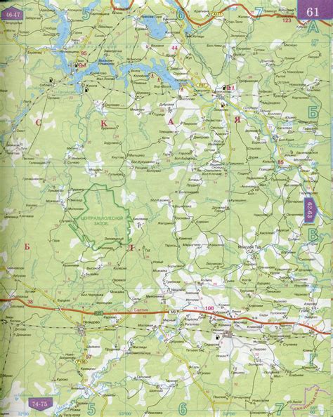 Карта Тверской области 1см 5км Карта автомобильных дорог Тверская область Raster Maps