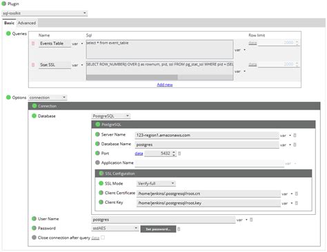 sql toolkit configuration