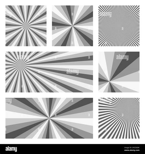 Artistic Sunburst Background Collection Abstract Covers With Radial Rays Amazing Vector