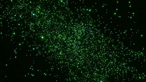 Moving Stream Of Luminous Particles Of Space Design Cosmic Cloud Of Shining Stars On Black