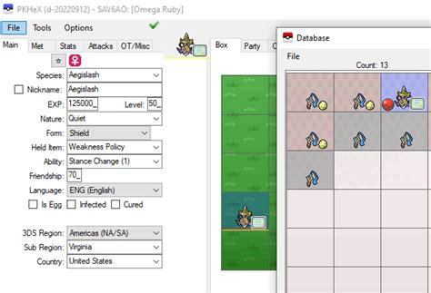 i m trying to get the worlds aegislash event and it claims it s not in the database even though