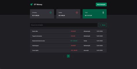 GitHub davimarcilio DTMoney uma aplicação para cadastrar entradas e saídas de dinheiro uma