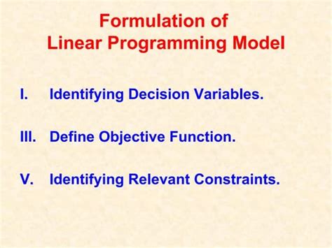 Linear Programming Quiz Solution