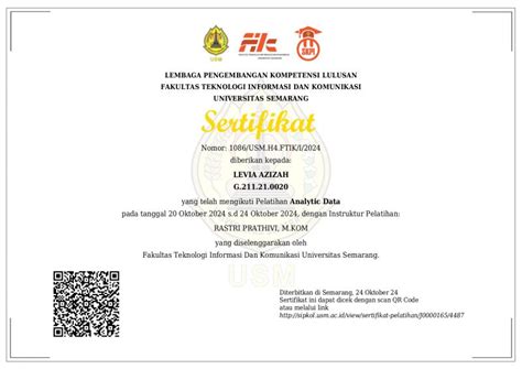 Dataanalytics Bootcamp Learningjourney Universitassemarang Levia Azizah