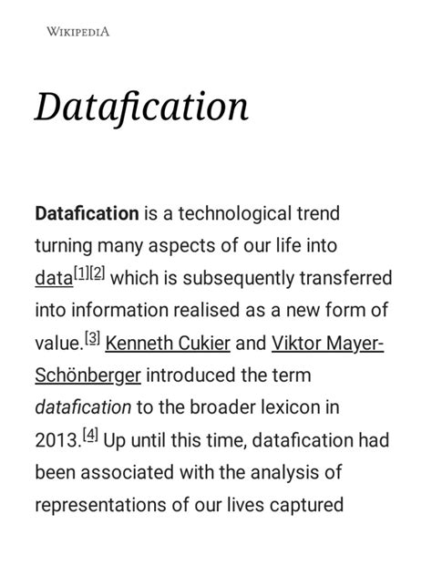 Datafication Wikipedia Pdf Pdf Information Science Computing