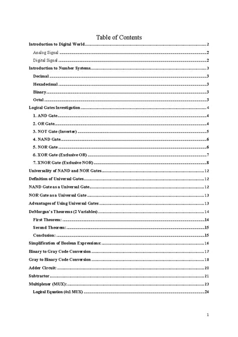 Dld 101 Introduction To Digital World And Logical Gates Overview Studocu
