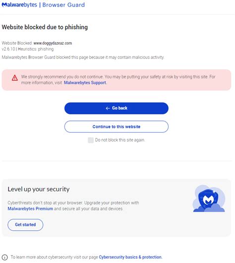 Site Blocked By Browser Guard Due To Phishing Chrome Malwarebytes Forums