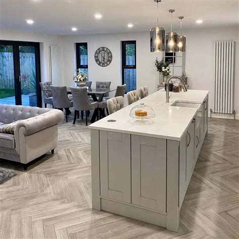Grey Herringbone Floor