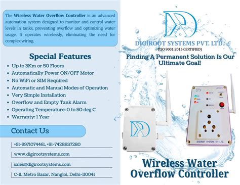 The Wireless Water Overflow Controller Is An Advanced Automation System