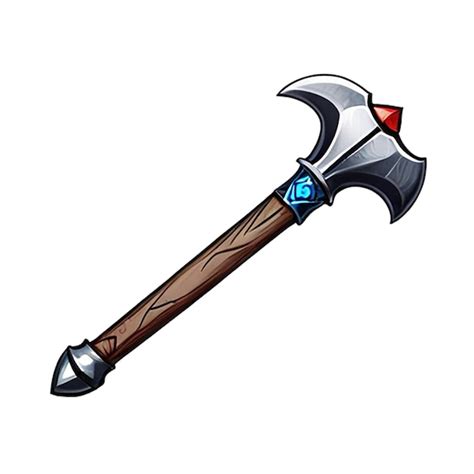 Premium Photo A Drawing Of An Axe With A Brown Handle
