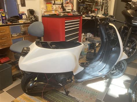 Modern Vespa Naked Handlebar And Install Speedo With Electrical Signal