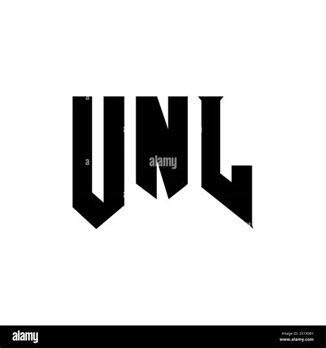 Unl Letter Logo Design For Technology Company Unl Logo Design Black And White Color Combination