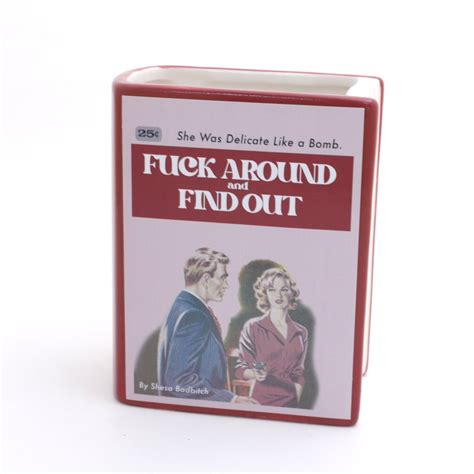 Book Shaped Planter Or Vase F Around And Find Out Pulp Novel Etsy