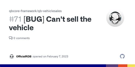 Bug Cant Sell The Vehicle · Issue 71 · Qbcore Frameworkqb Vehiclesales · Github