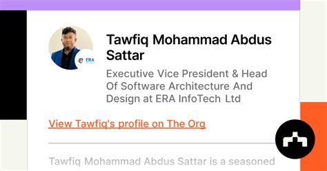 Tawfiq Mohammad Abdus Sattar Executive Vice President And Head Of