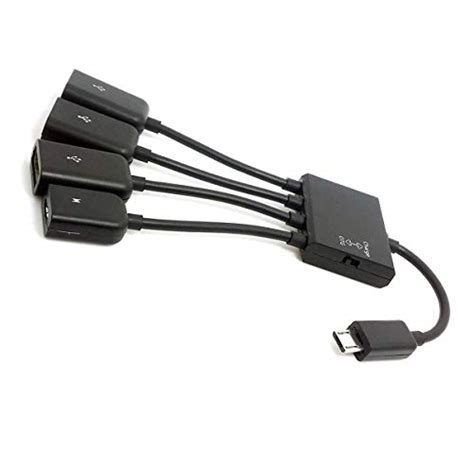 Micro Usb Hub Adaptor With Power Tusita 3 Port Charging Otg Host Cable