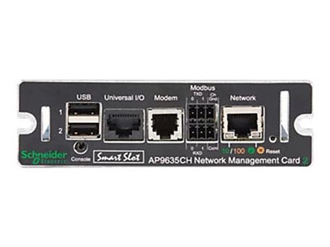 APC Network Management Card 2 Remote Management Adapter SmartSlot 10100 Ethernet Black For