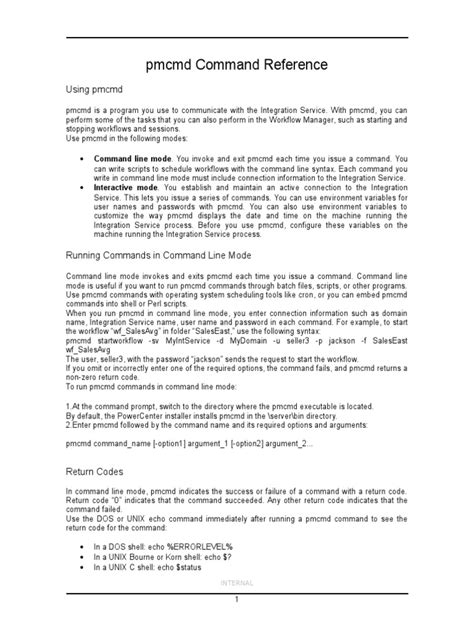 Informatica Commandline Reference Pdf Filename Command Line Interface