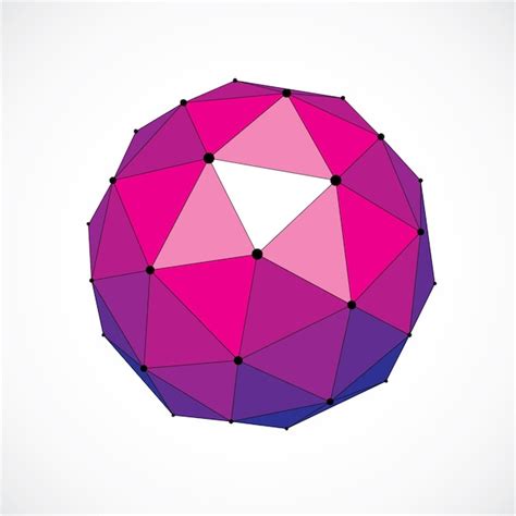 Premium Vector 3d Vector Digital Wireframe Spherical Object Made Using Triangular Facets