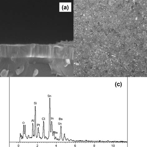 A Cross Sectional Fe Sem Image B Surface Morphology Image And C Edx Download Scientific Diagram