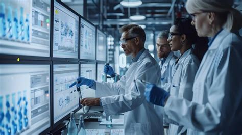 Premium Photo Photo Realistic Of Research Team Presenting Biotech