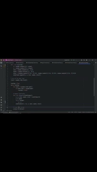 Snowfall Animation Using Python Python Pythonprogramming Youtube