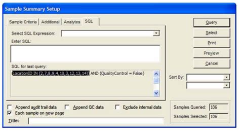 Simplify Queries With Sql Expressions J Street Lims