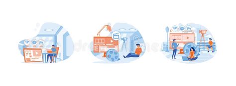 Motion Designer Animator Working On Computer Creating Animated Video