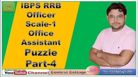 Puzzle Part 4 Ibps Rrb Reasoning Class 27 By Abhishek Sir Youtube