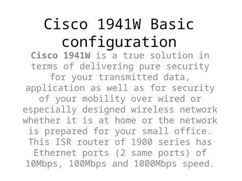 Pptx Cisco 1941w Basic Configuration Example Dokumen Tips