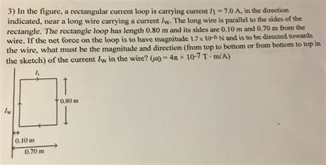 solved 3 in the figure a rectangular current loop is