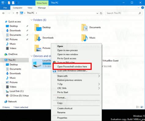 Add Command Prompt To Context Menu In Windows 10 Creators Update
