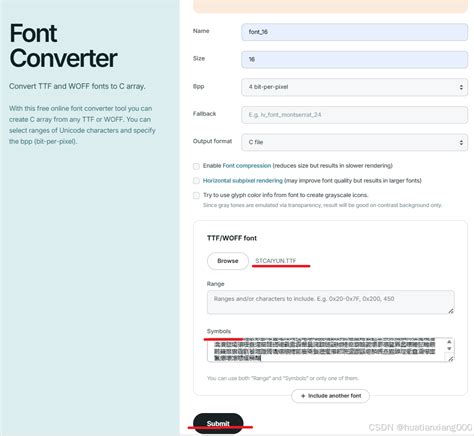 Esp32自定义lvgl中文字库esp Idf环境esp32中文字库 Csdn博客