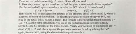 solved 1 how do you use laplace transform to find the