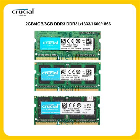 New Stock Crucial 2gb4gb8gbpc3lpc3 10600s12800s14900sddr3lddr3