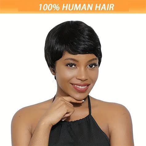 Flawless Finish Short Pixie Cut Straight Wigs For Women With Bangs