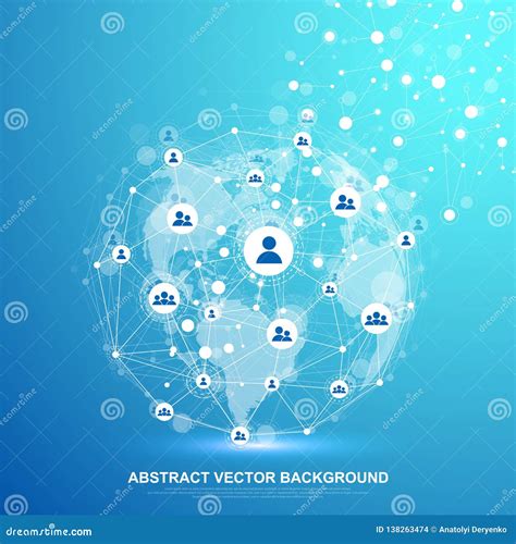 Global Structure Networking And Data Connection Concept Social Network Communication In The