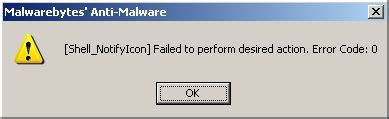 Shell NotifyIcon Error Malwarebytes For Windows Support Forum