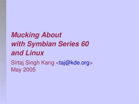 symbian series 60 and linux pdf