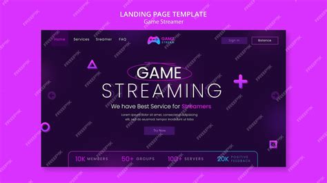 평면 디자인 게이머 스 트리머 템플릿 무료 Psd 파일