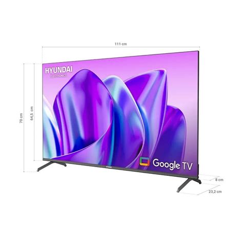 Televisor Hyundai 50" HYLED5020G4KM Led 4K Ultra HD Gris Metal ...